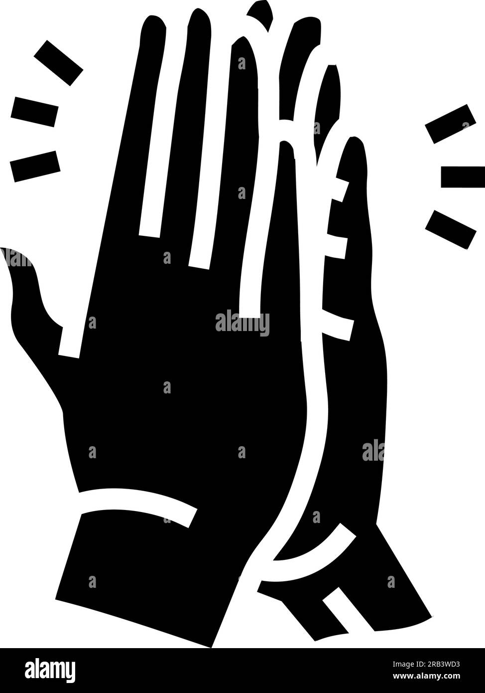 high five hands glyph icon vector illustration Stock Vector Image & Art ...