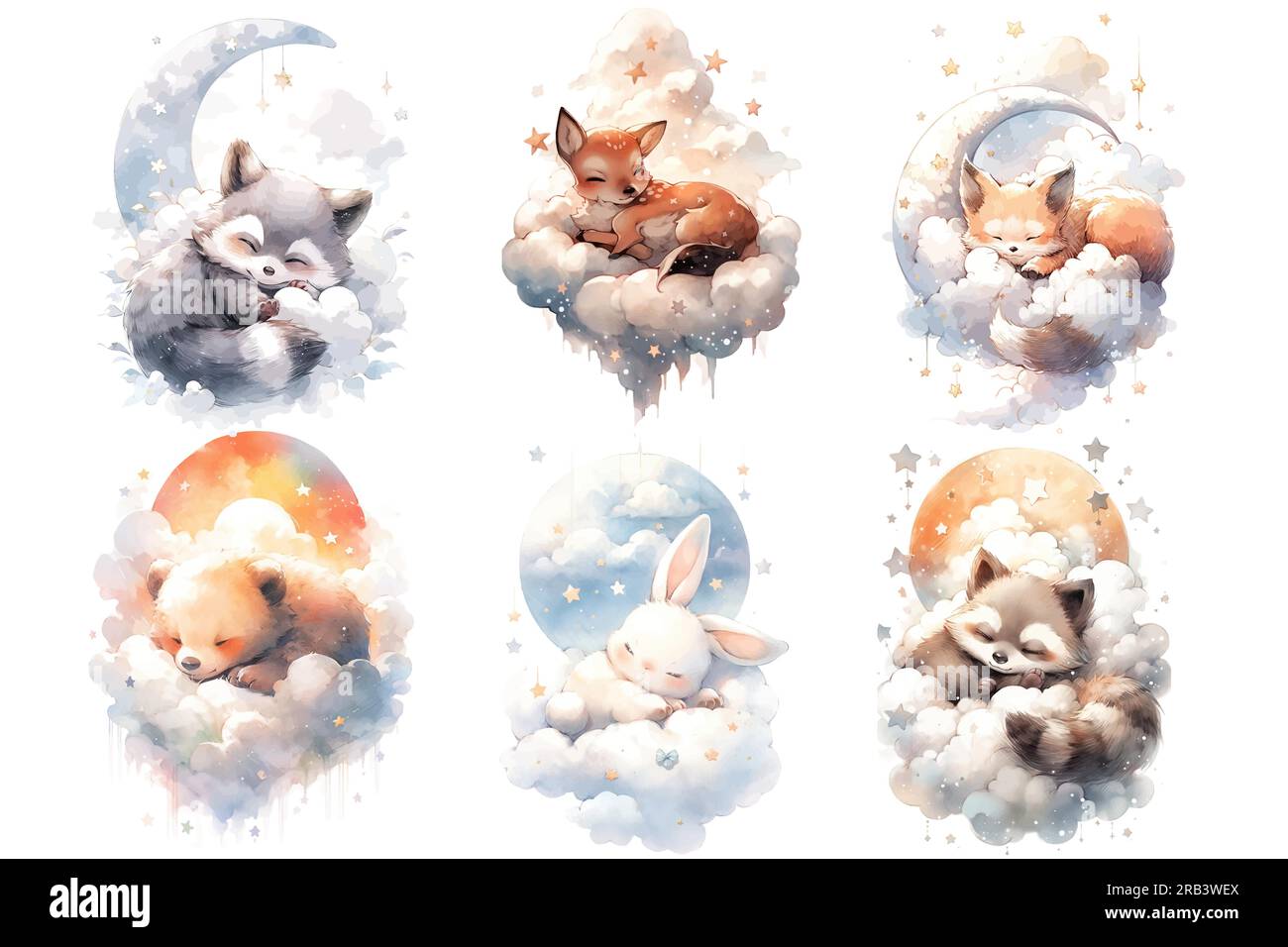 Sleeping animals clipart Stock Vector Images - Alamy
