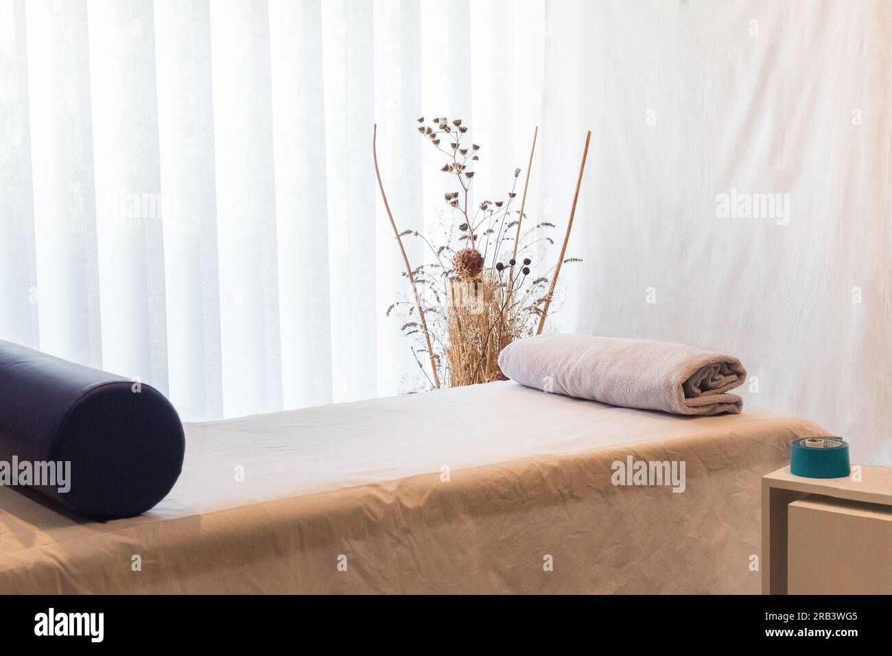 Detail of a comfortable, peaceful and relaxing space for practicing ...