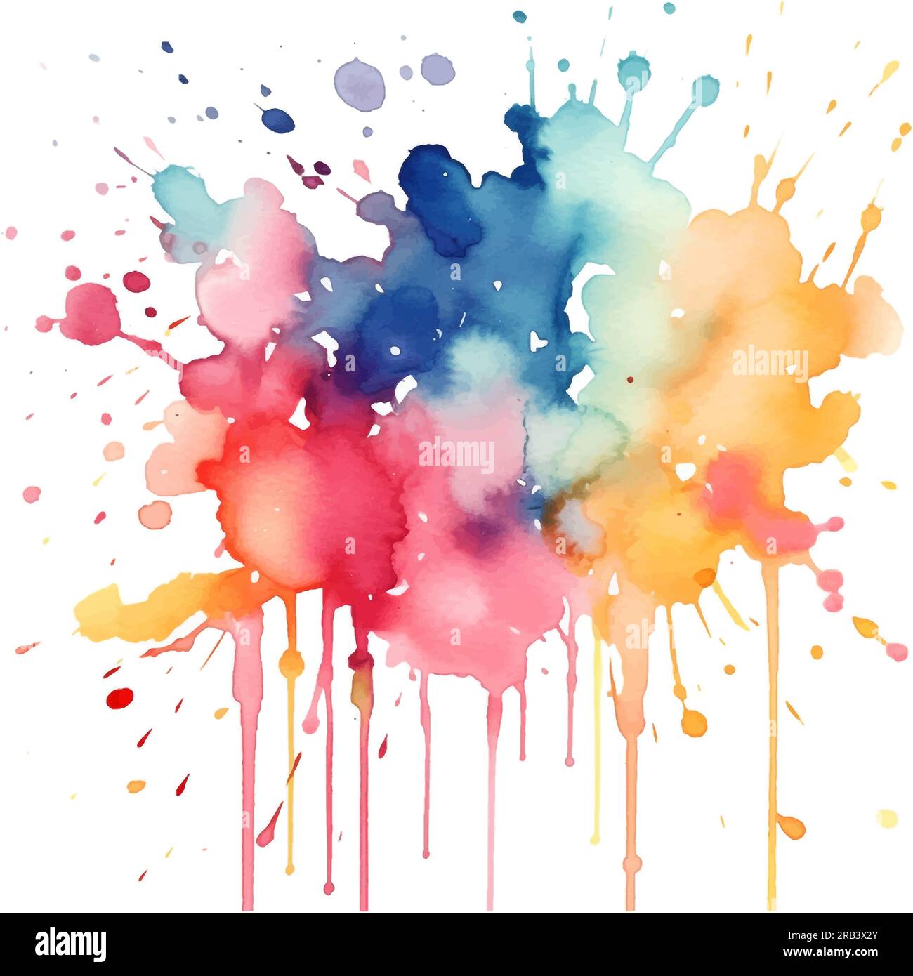 Colourful watercolour splatter design background Stock Vector Image ...