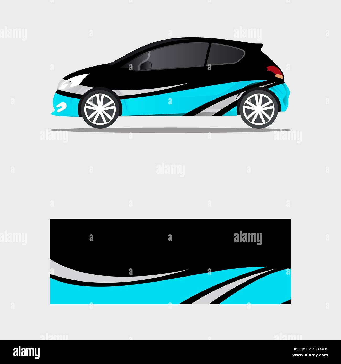 wrapping car decal blue wave creative concept vector Stock Vector Image ...
