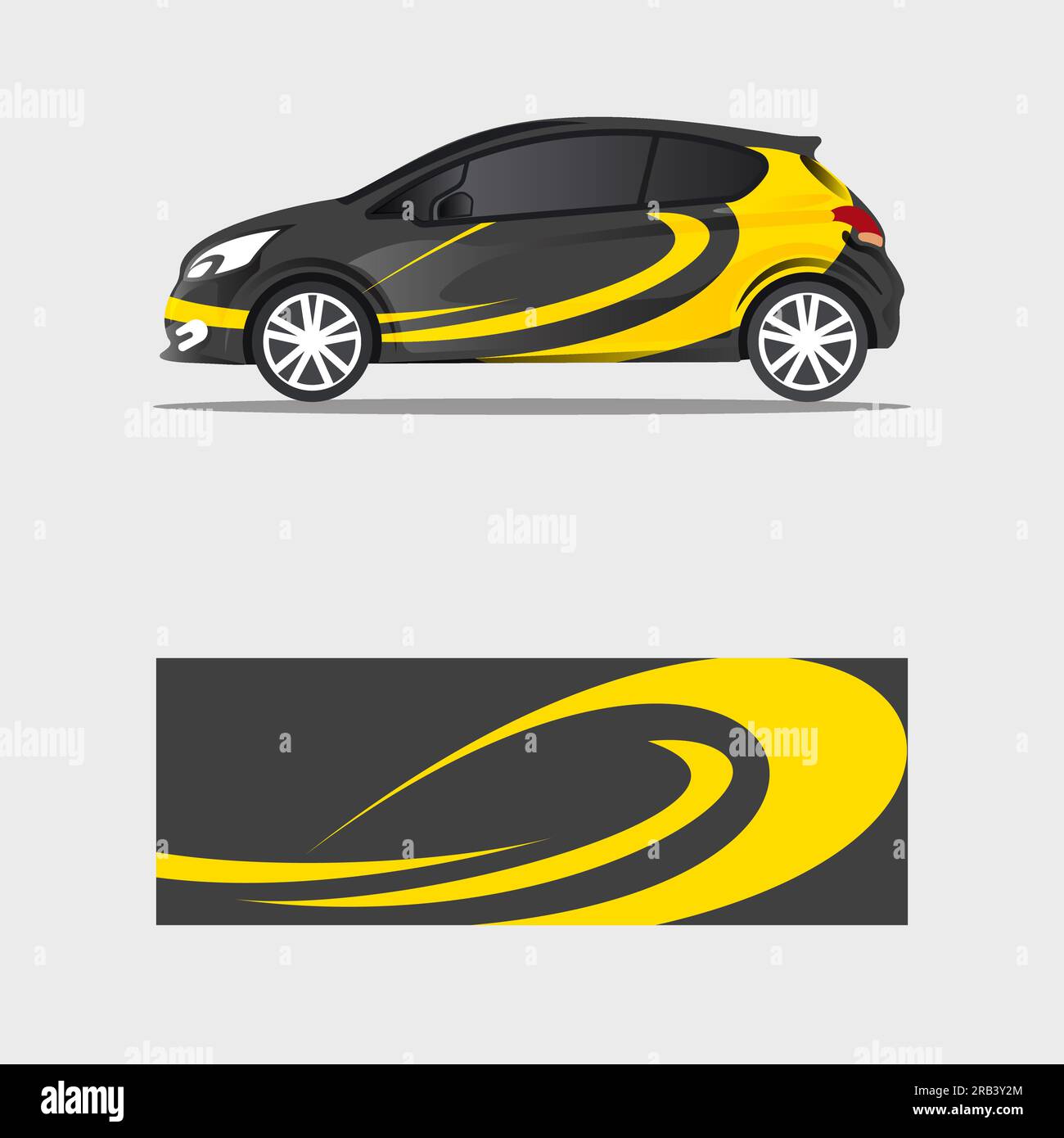 wrapping car decal golden luxury design vector Stock Vector Image & Art ...