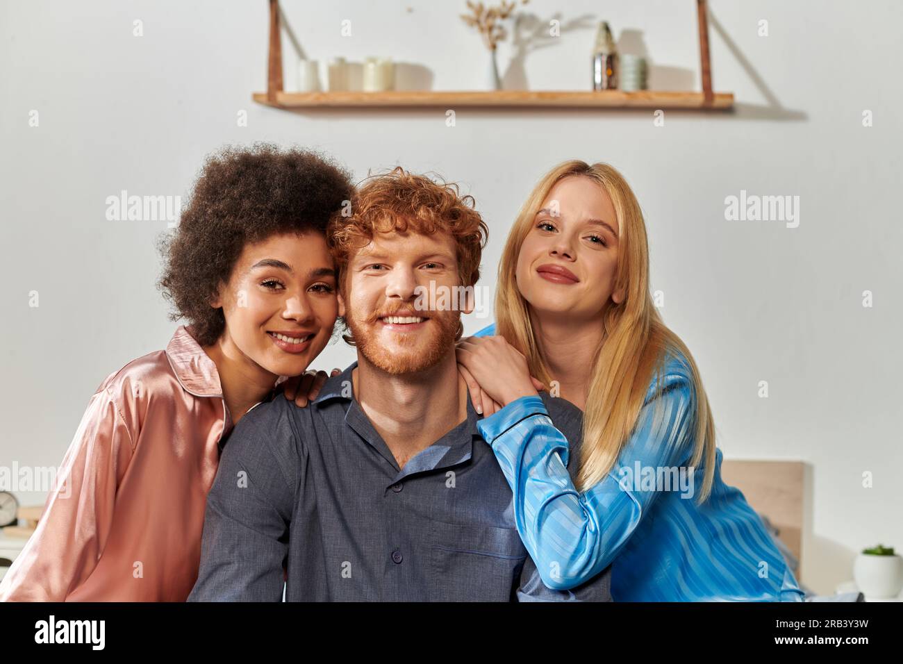 Polyamory Concept Open Relationship Polygamy Portrait Of Three