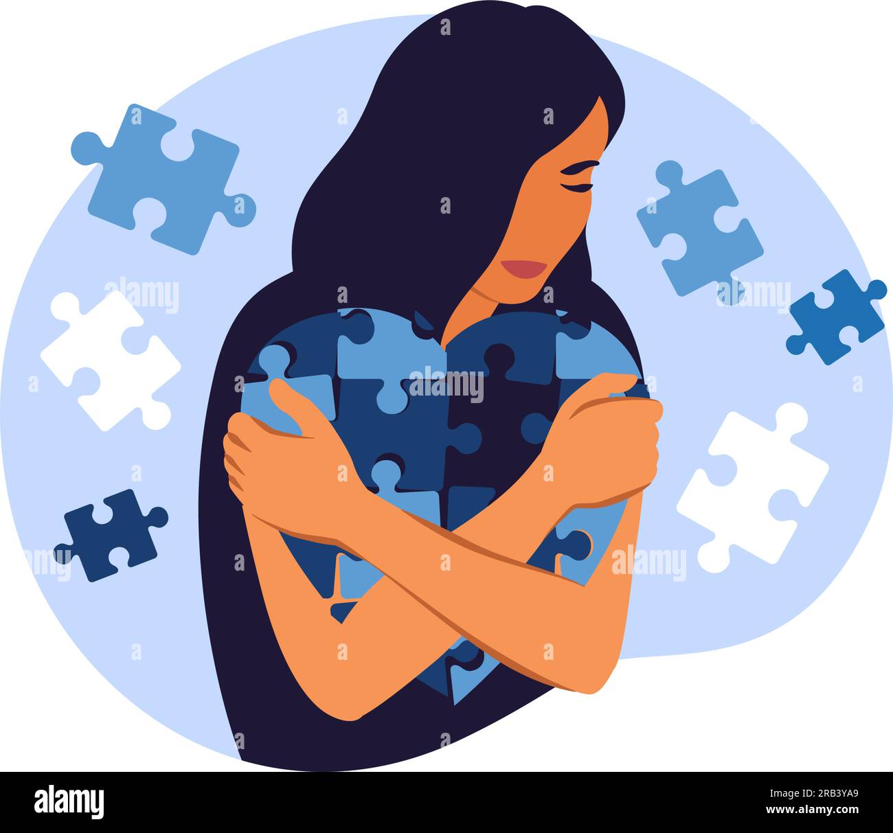 Concept of mental recovery after relationship breakup loss. Care after ...