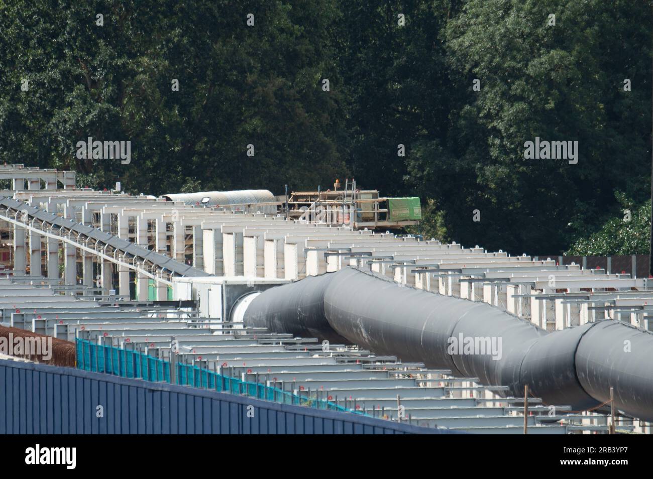 Ruislip, UK. 6th July, 2023. One of the HS2 High Speed Rail compounds ...