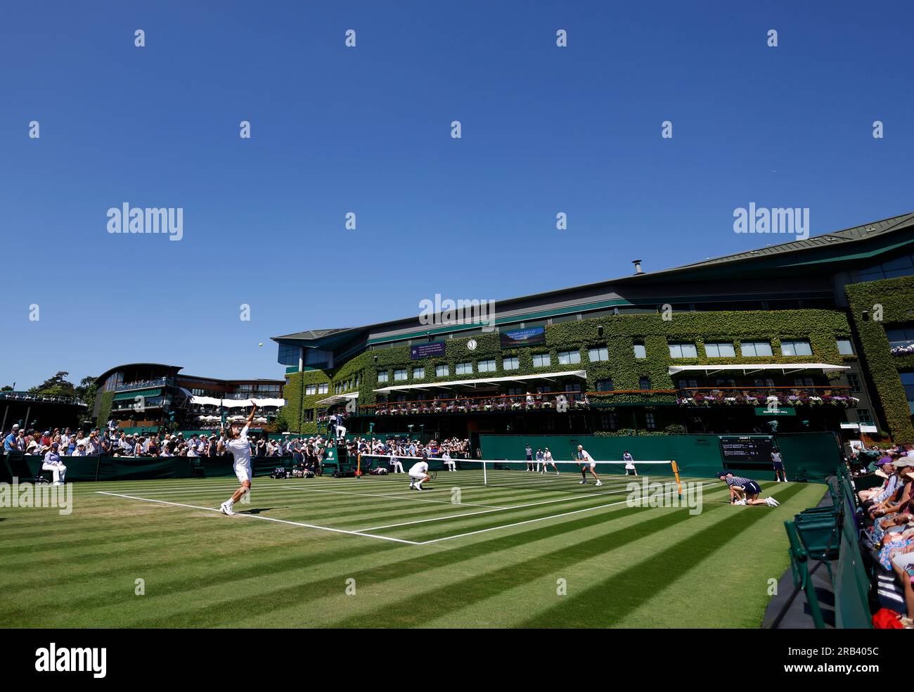 Lloyd Glasspool and Nicolas Mahut in action during their Gentleman’s ...