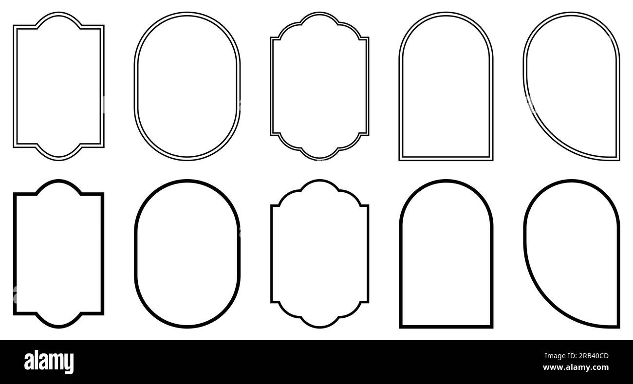 Boho Frame and Arch Set. Vector illustration Stock Vector Image & Art ...