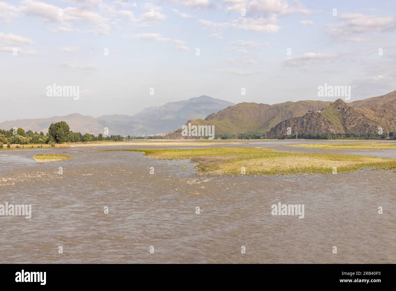 Flood in the river after heavy rain in the valley Stock Photo - Alamy