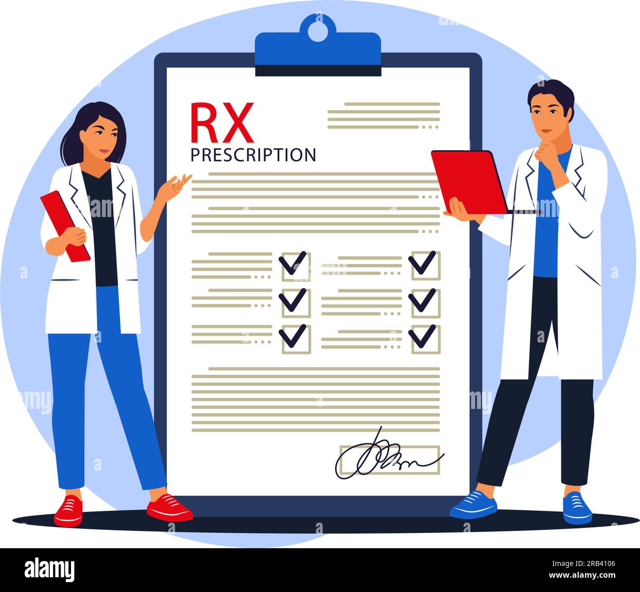 Rx medical prescription. Doctors writes medical prescription. Vector ...
