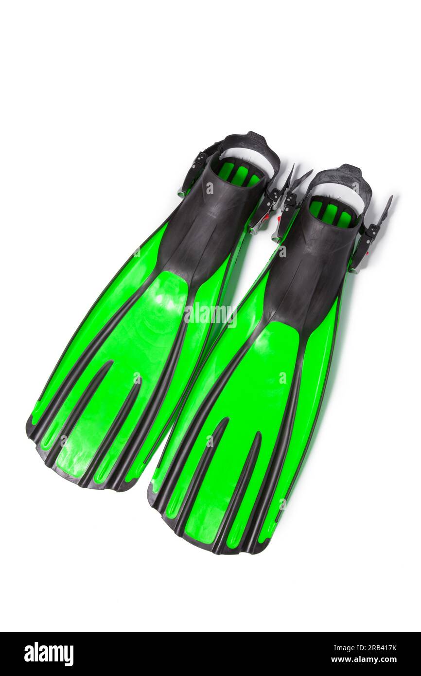 Two flippers for diving Stock Photo - Alamy