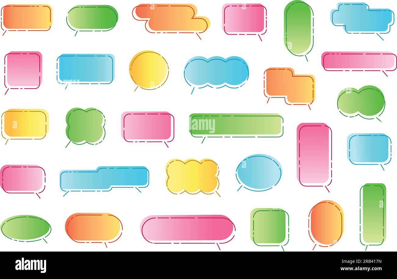 Line callout frames. Speech bubbles, linear talk balloon sign with thin ...