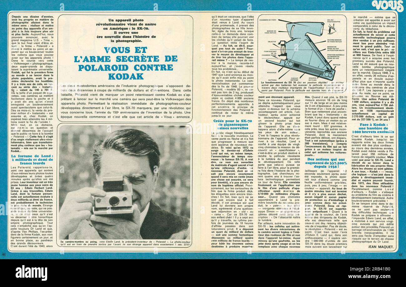 Vintage advertising of cameras by polaroid hi-res stock photography and ...