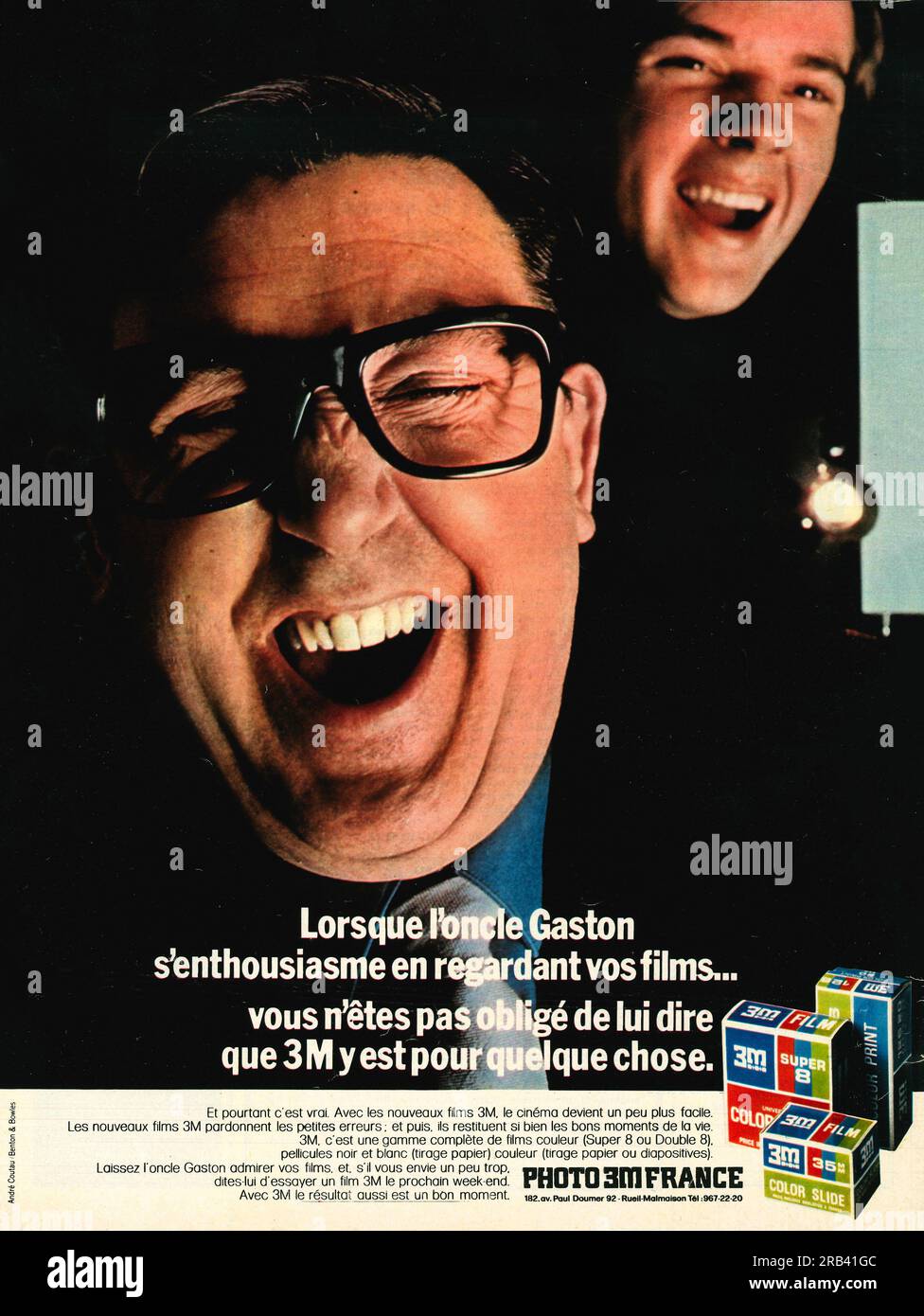 3M Film advert in a French magazine 1972 Stock Photo - Alamy