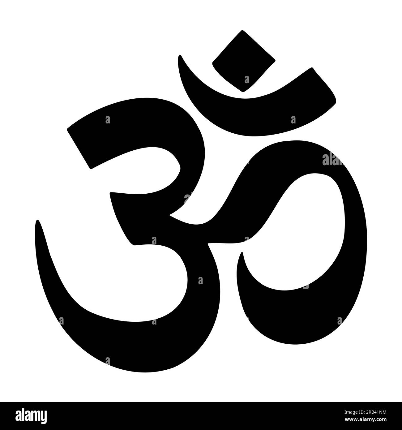 Om symbol of Hinduism. Vector illustration isolated on white background ...