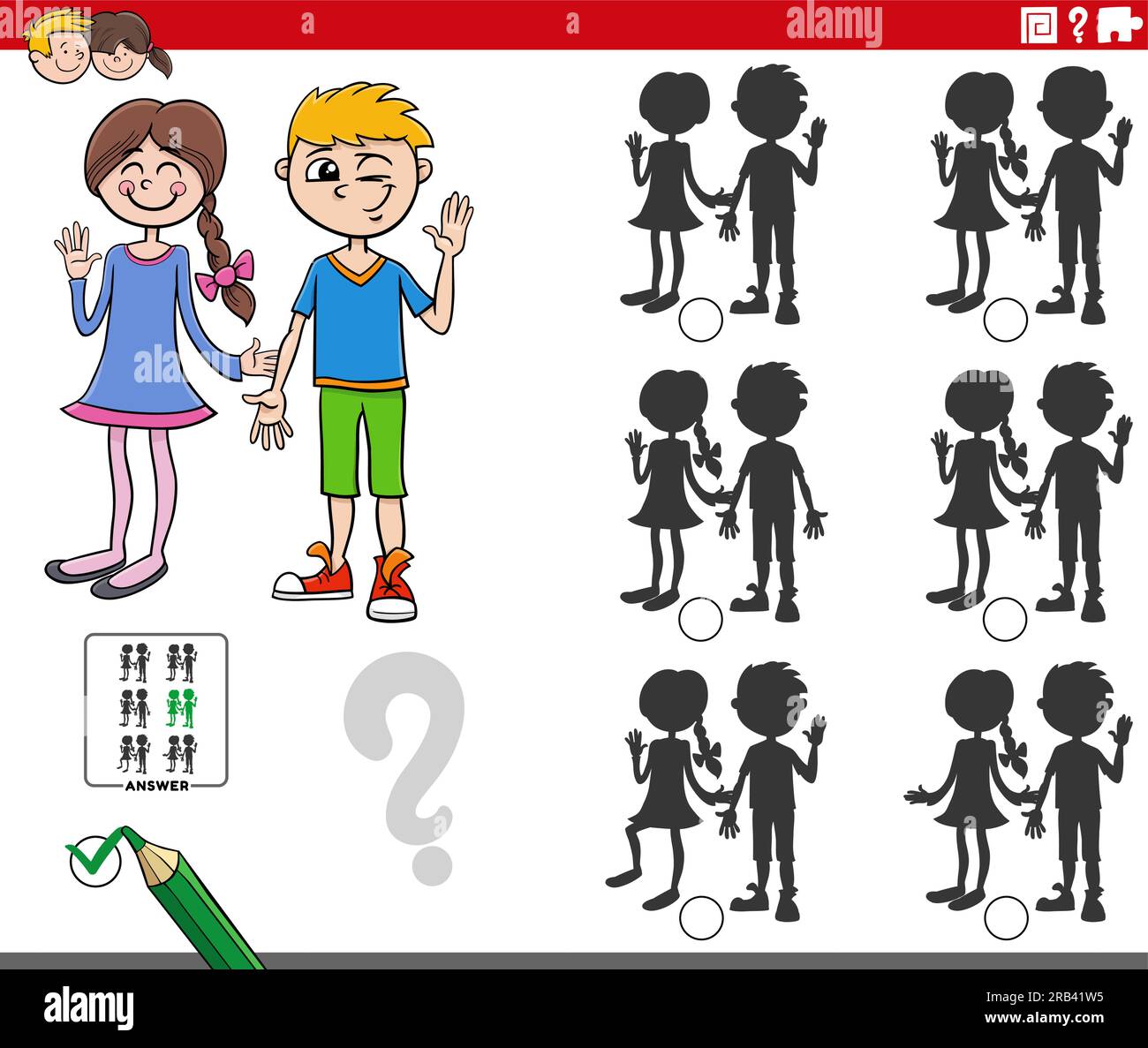 Cartoon illustration of finding the shadow without differences ...