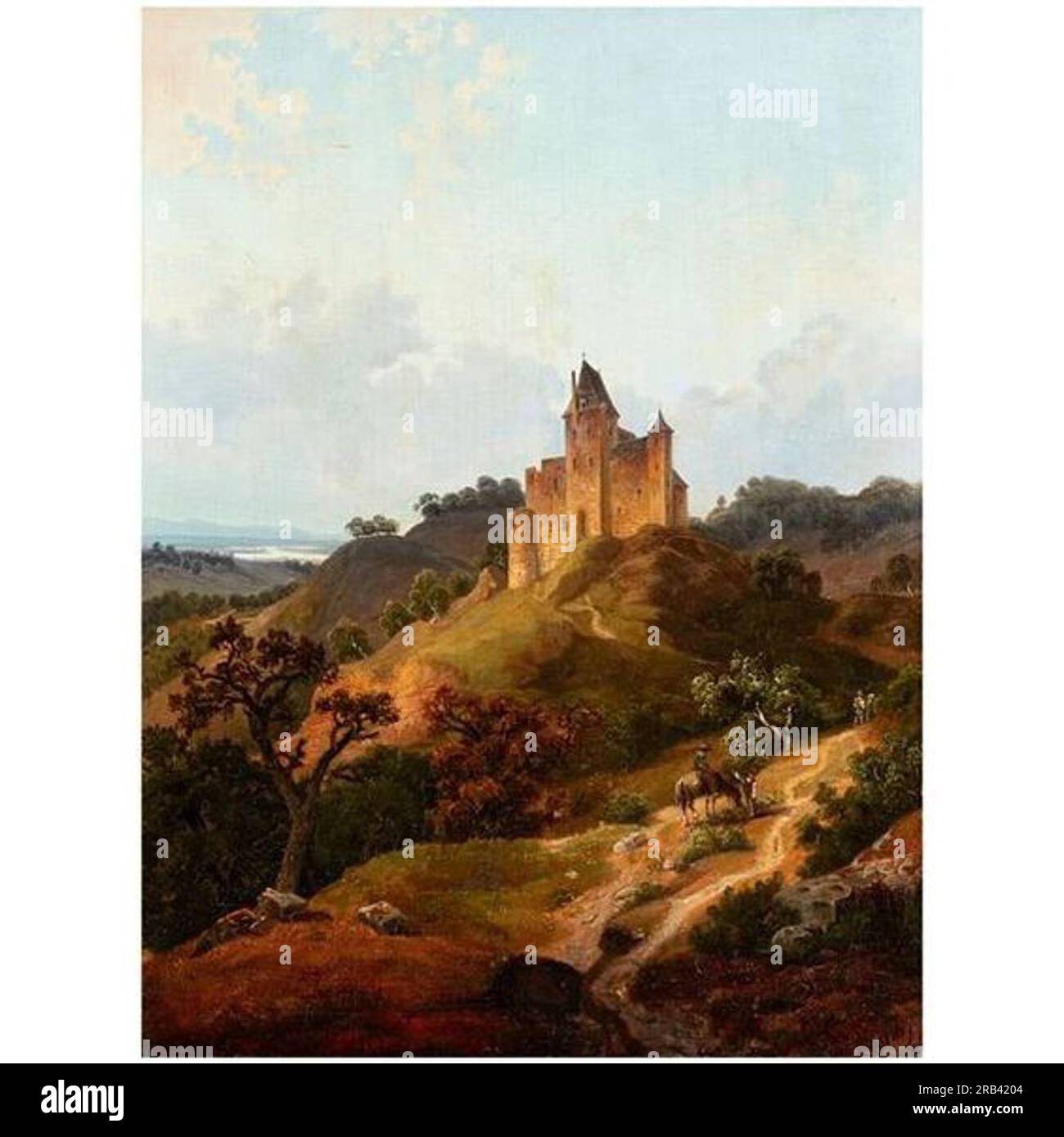 Rest in front of the castle by Karl Lessing Stock Photo - Alamy