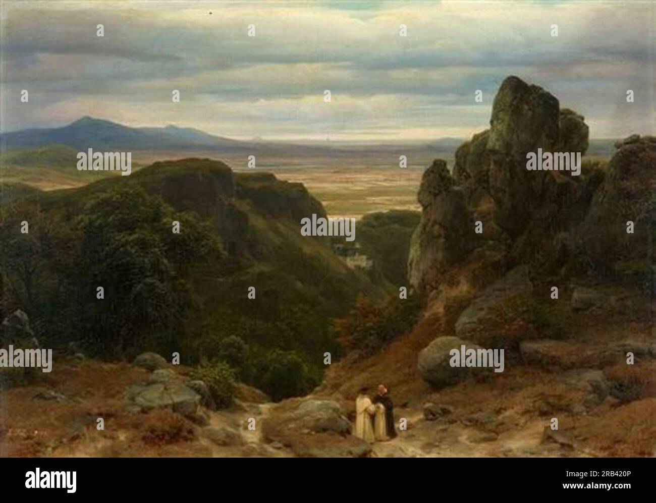 Karl lessing two monks hi-res stock photography and images - Alamy