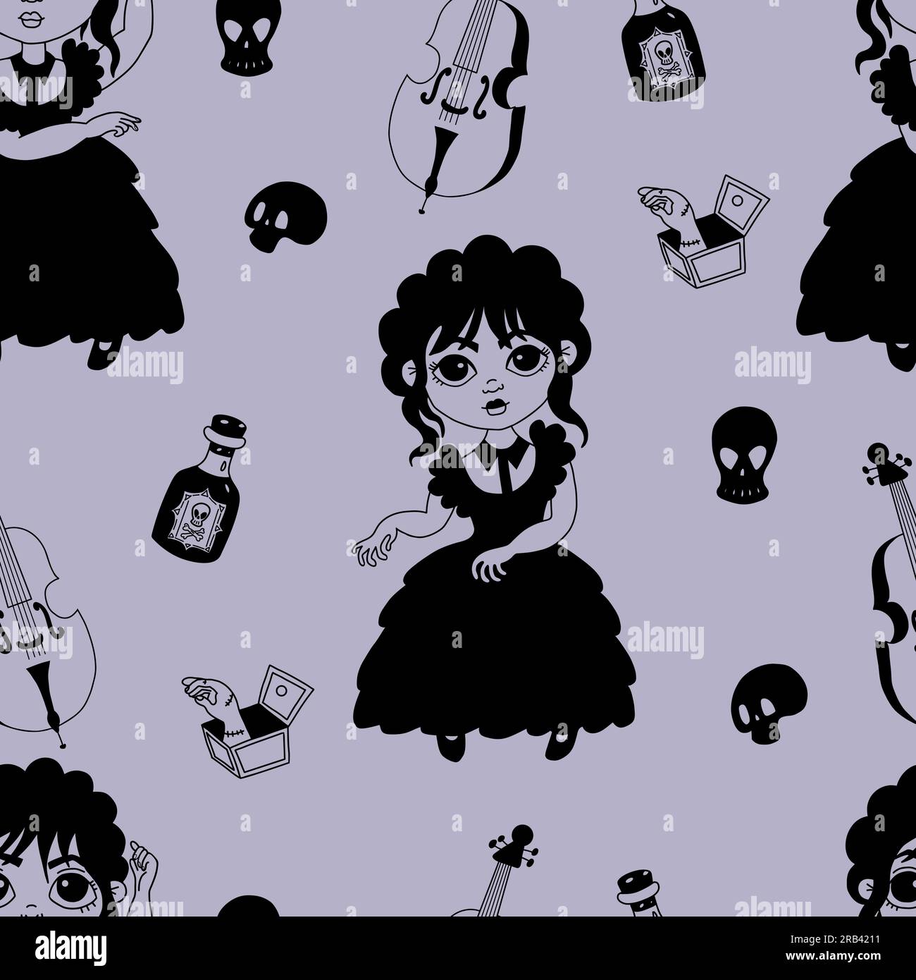 Wednesday addams Stock Vector Images - Alamy