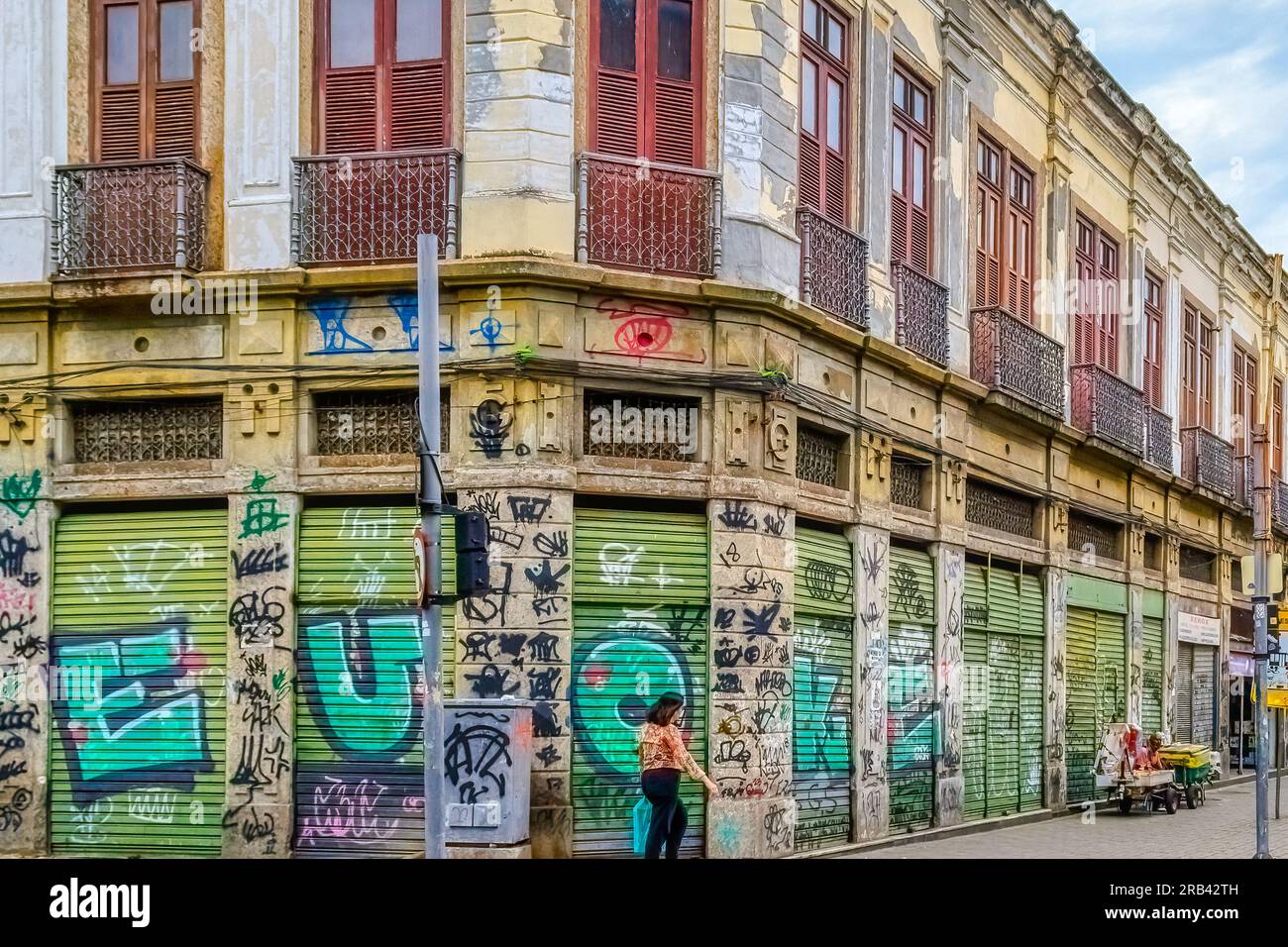Rio de Janeiro, Brazil - June 15, 2023: Tagging graffiti in the ...