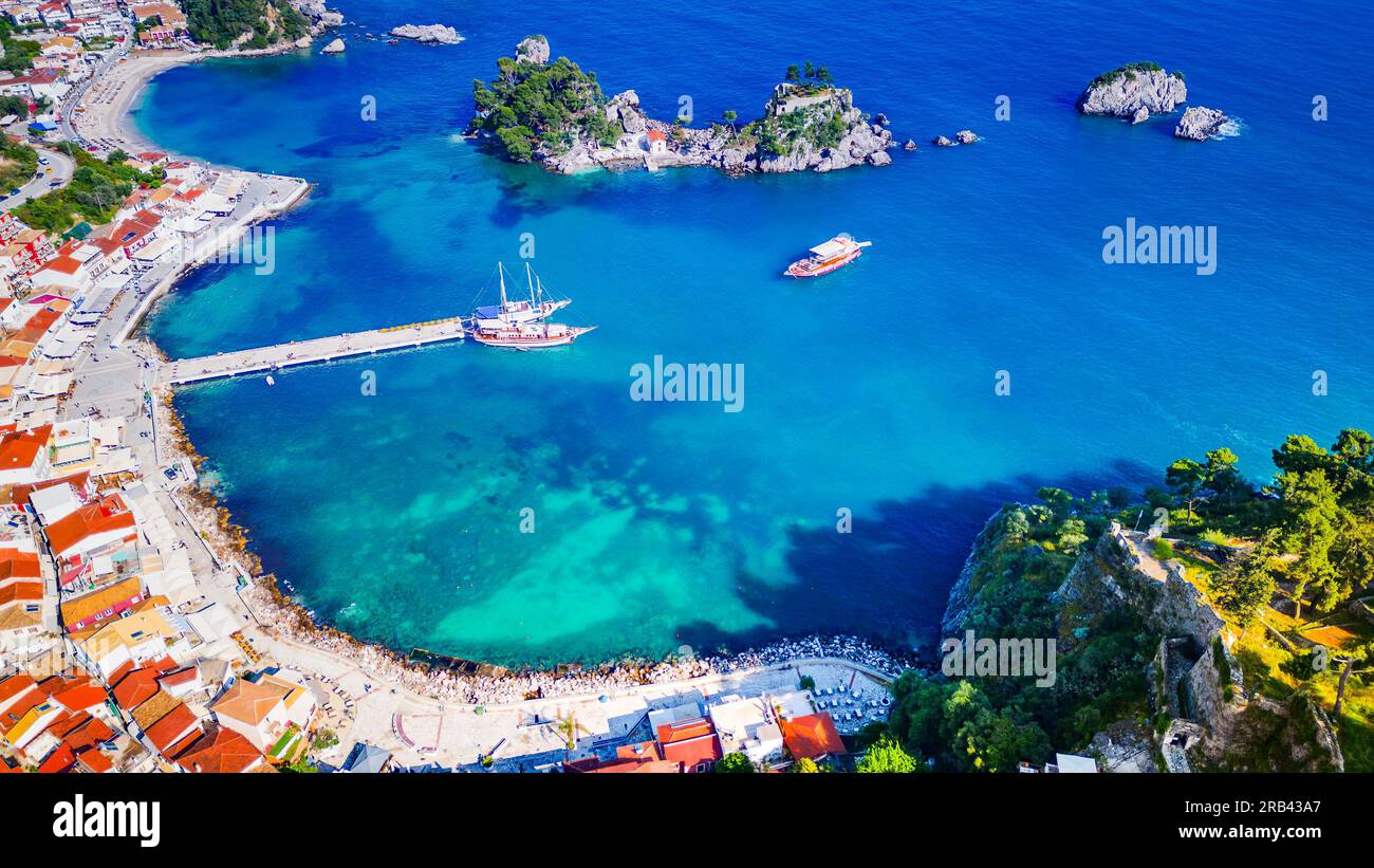 Parga, Greece. Beautiful colorful coastal town in Epirus, Greek ...