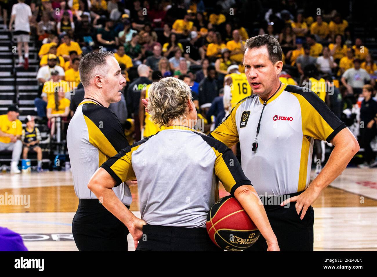 Edmonton, Canada. 05th July, 2023. Referees (L to R) R Scott, K Lasuik ...
