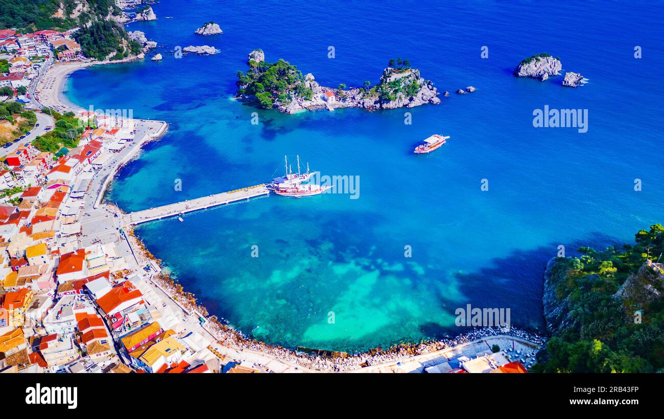 Parga, Greece. Beautiful colorful coastal town in Epirus, Greek ...