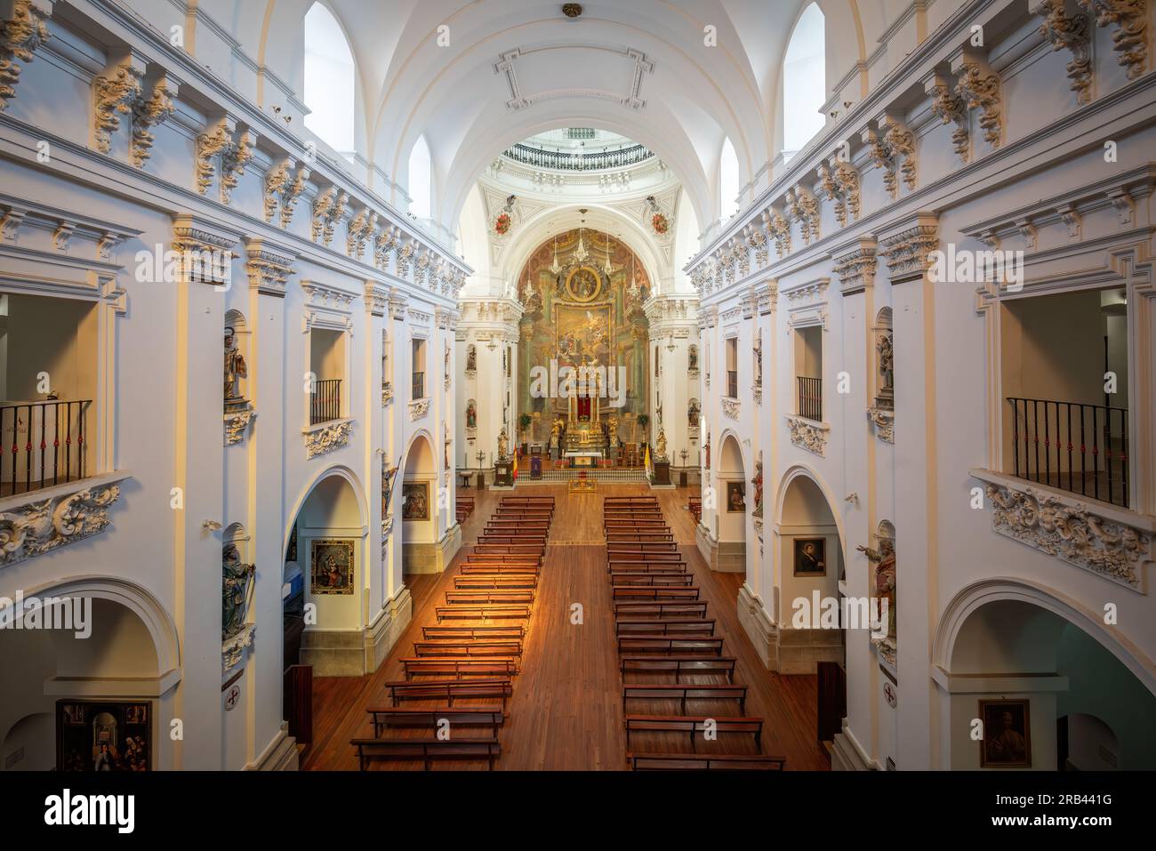 Jesuit church (Church of San Ildefonso) Interior - Toledo, Spain Stock ...