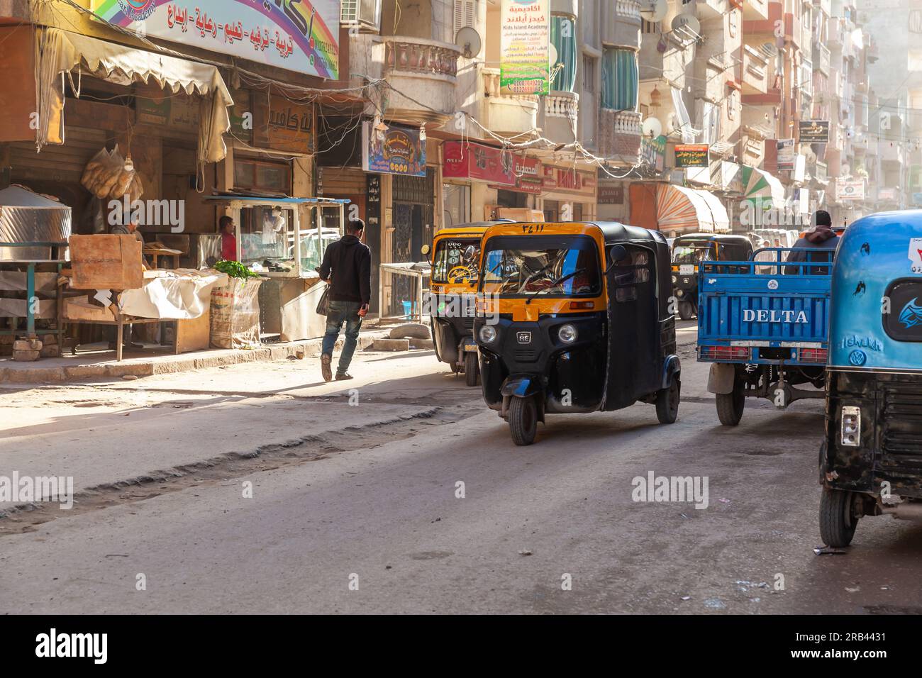 Alexandria, Egypt - December 18, 2018: Alexandria street view, ordinary ...