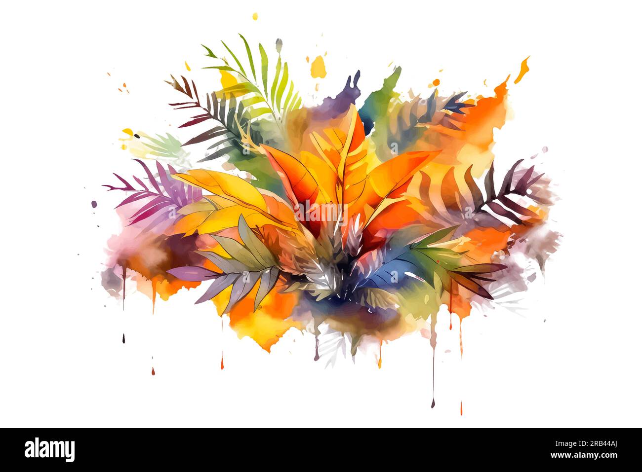 Leaves pattern textures set Cut Out Stock Images & Pictures - Alamy