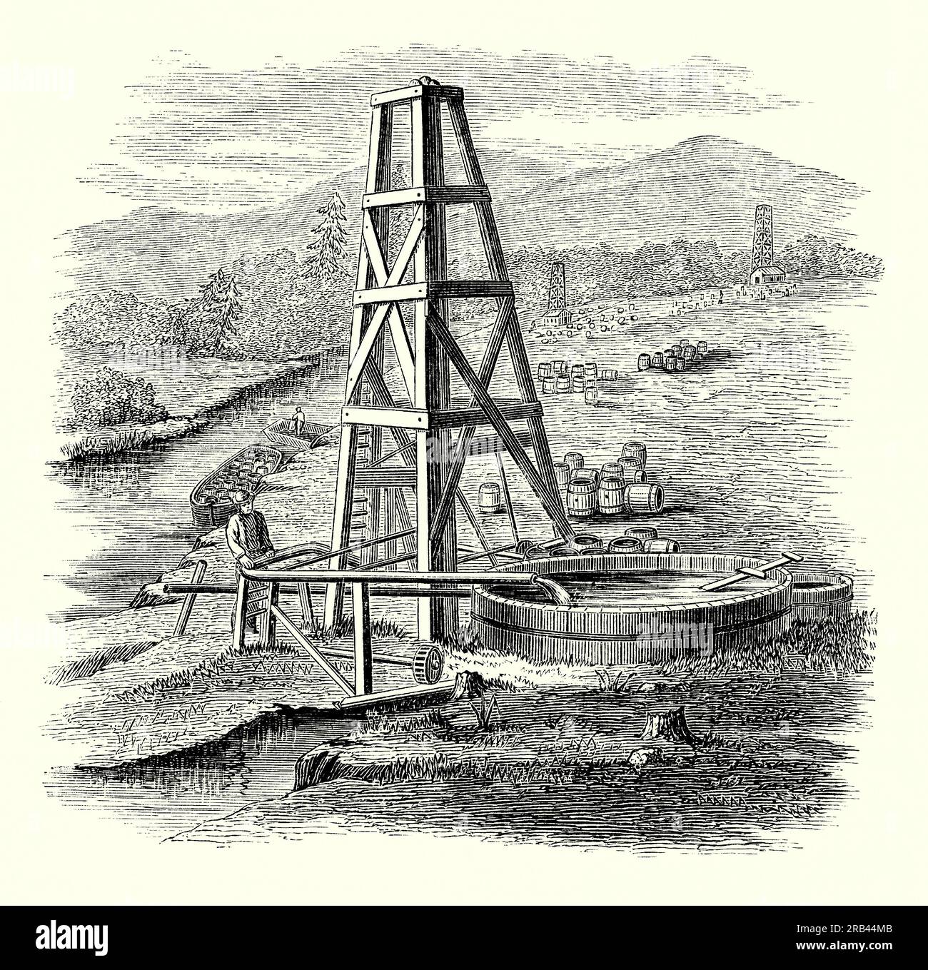 Oil derricks 1880s hi-res stock photography and images - Alamy