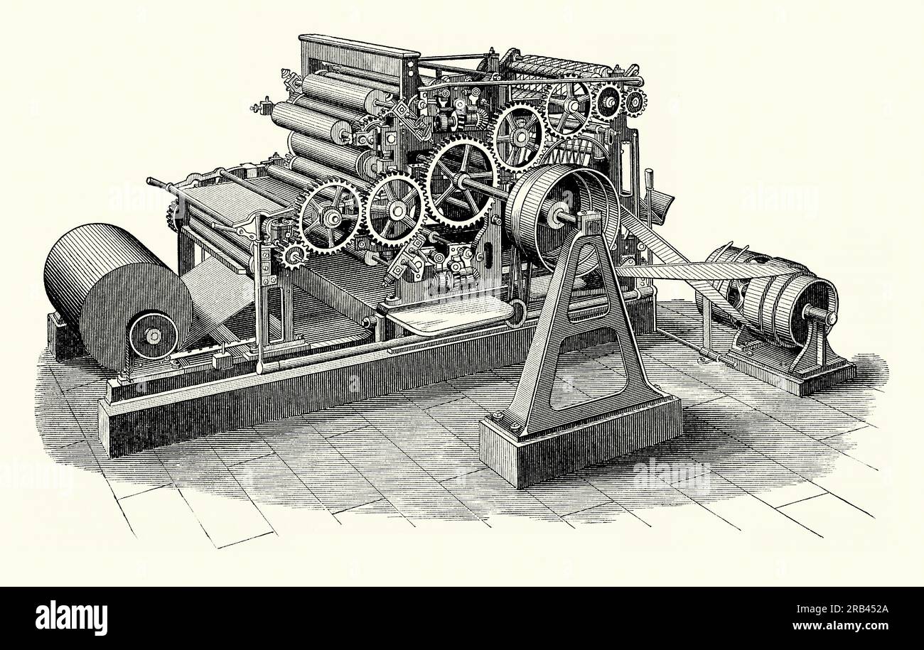 Illustration rotary printing press hi-res stock photography and images ...