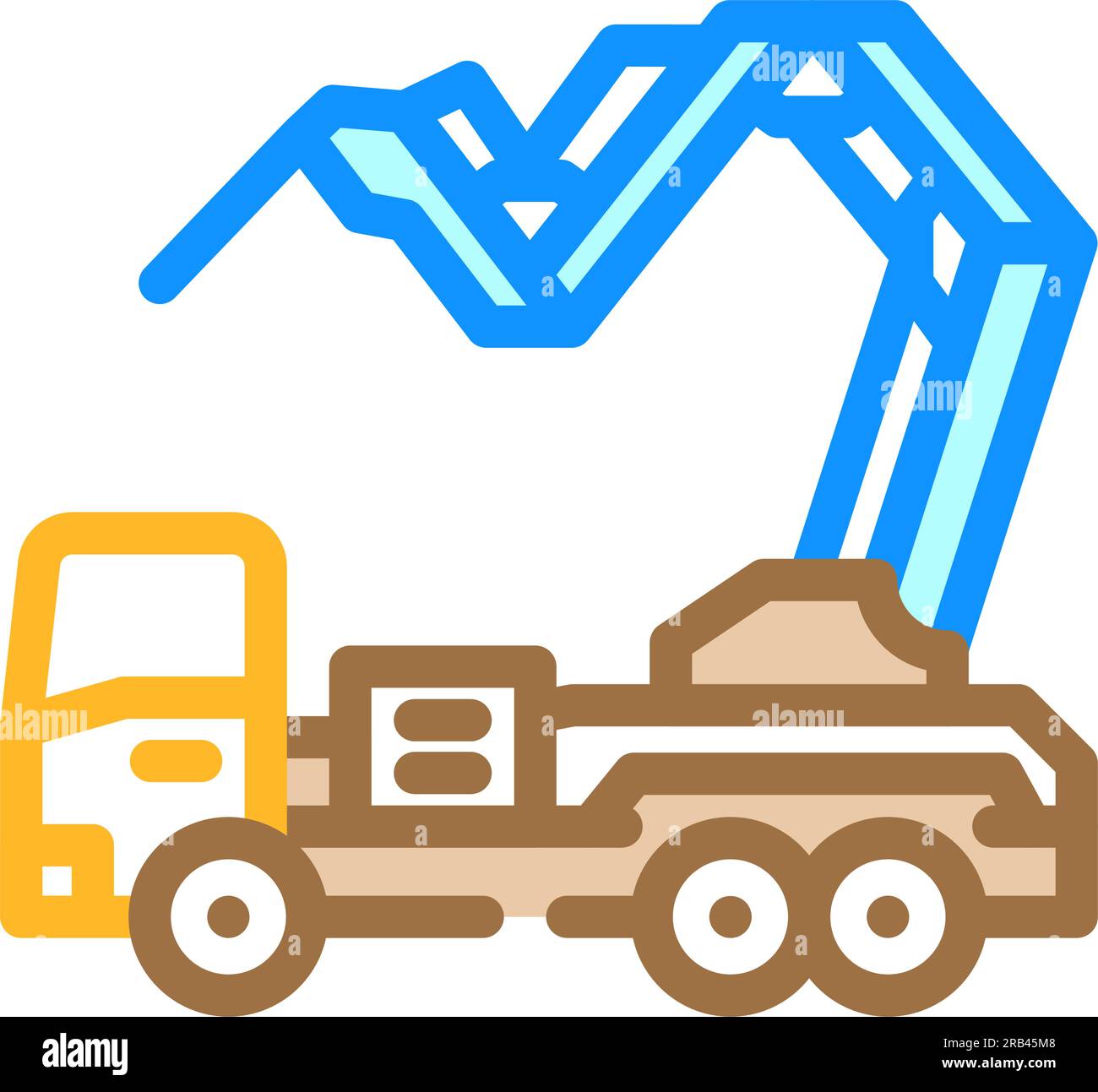 ditch digger civil engineer color icon vector illustration Stock Vector ...