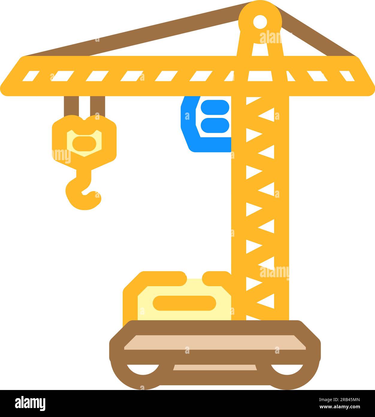 tower crane civil engineer color icon vector illustration Stock Vector ...