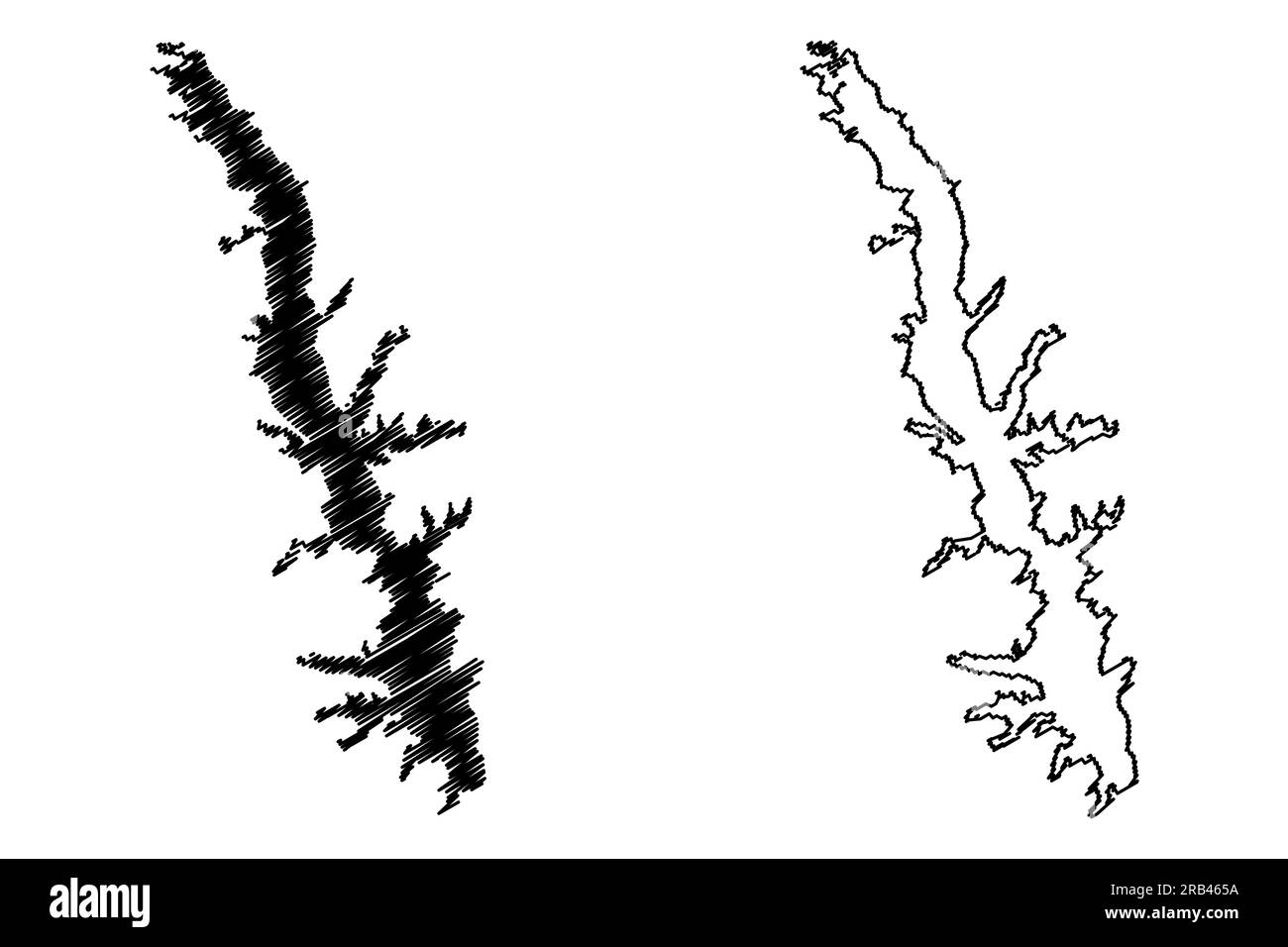 Lake Toledo Bend Reservoir (United States of America, North America, us ...