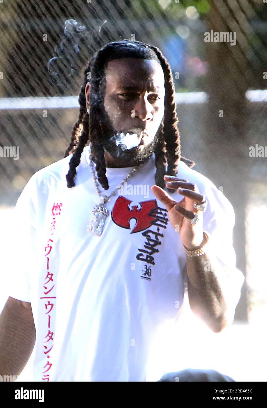 New York, NY, USA. 6th July, 2023. Burna Boy shooting music video in ...