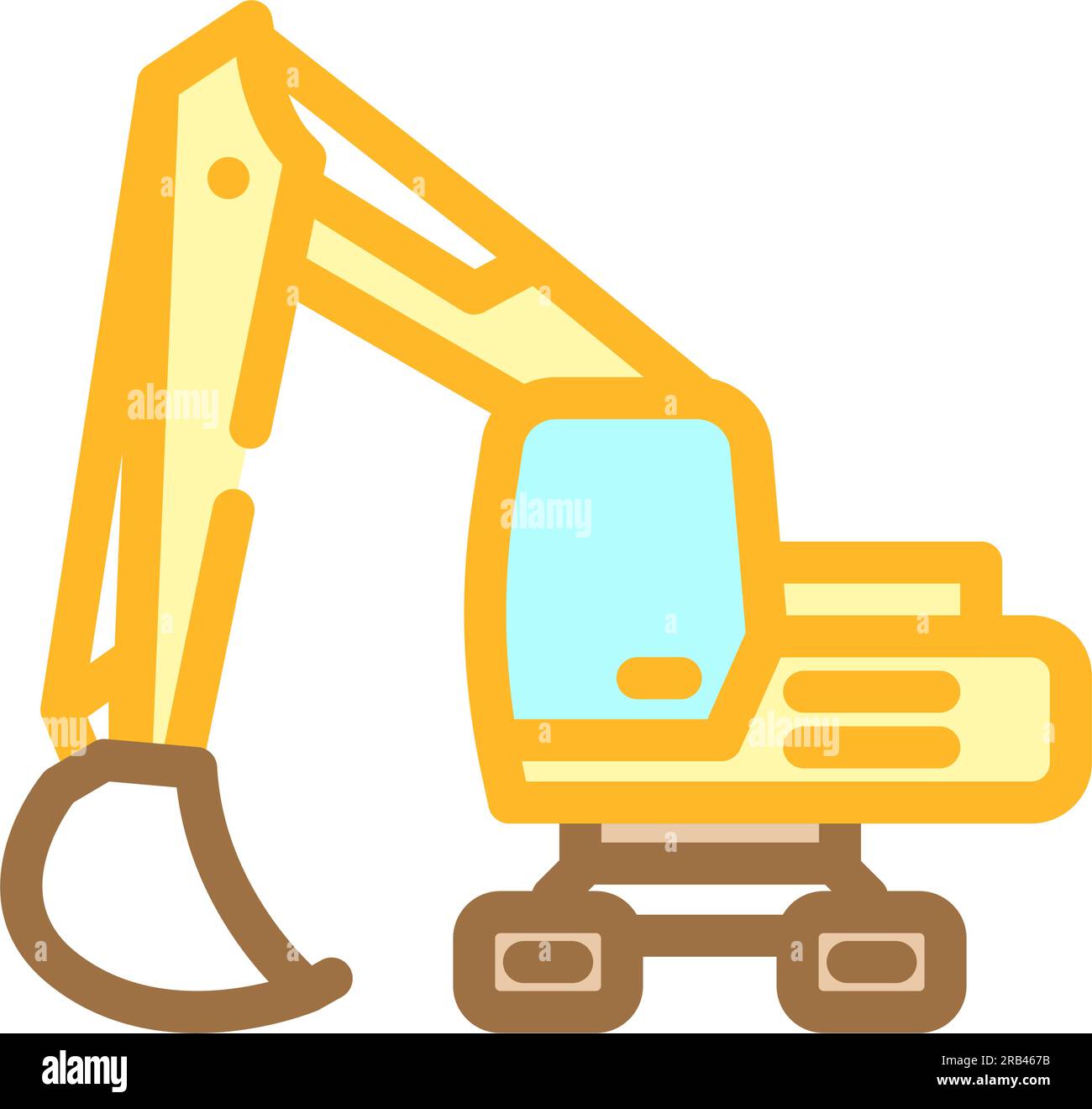concrete pumper civil engineer color icon vector illustration Stock ...
