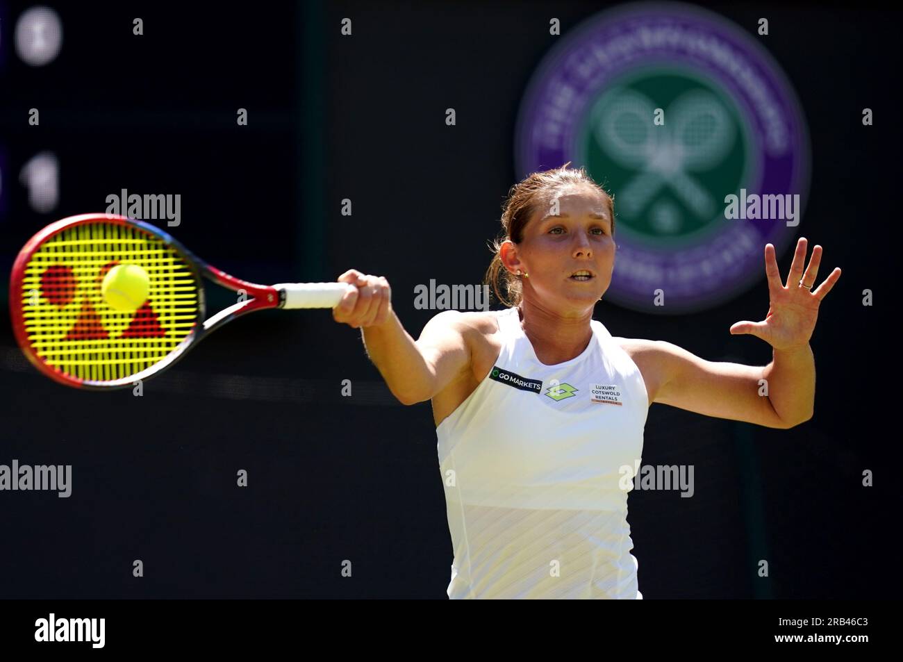 Varvara Gracheva in action against Aryna Sabalenka (not pictured) on ...
