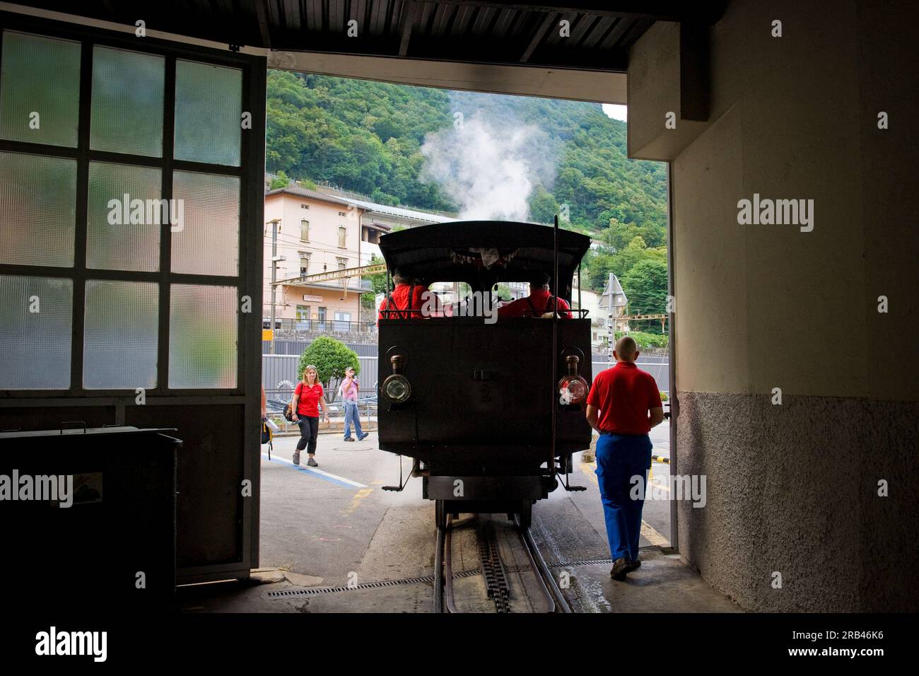 Switzerland, Canton Ticino, Monte Generoso Railway, steam train Stock ...