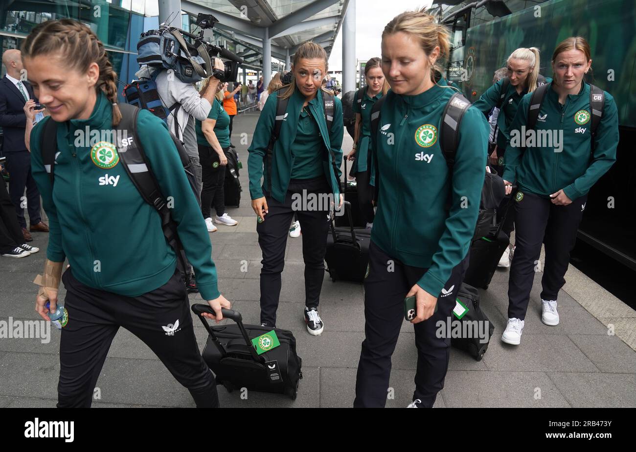 Sinead Farrelly (left), Katie McCabe (Second left), Kyra Carusa (second ...