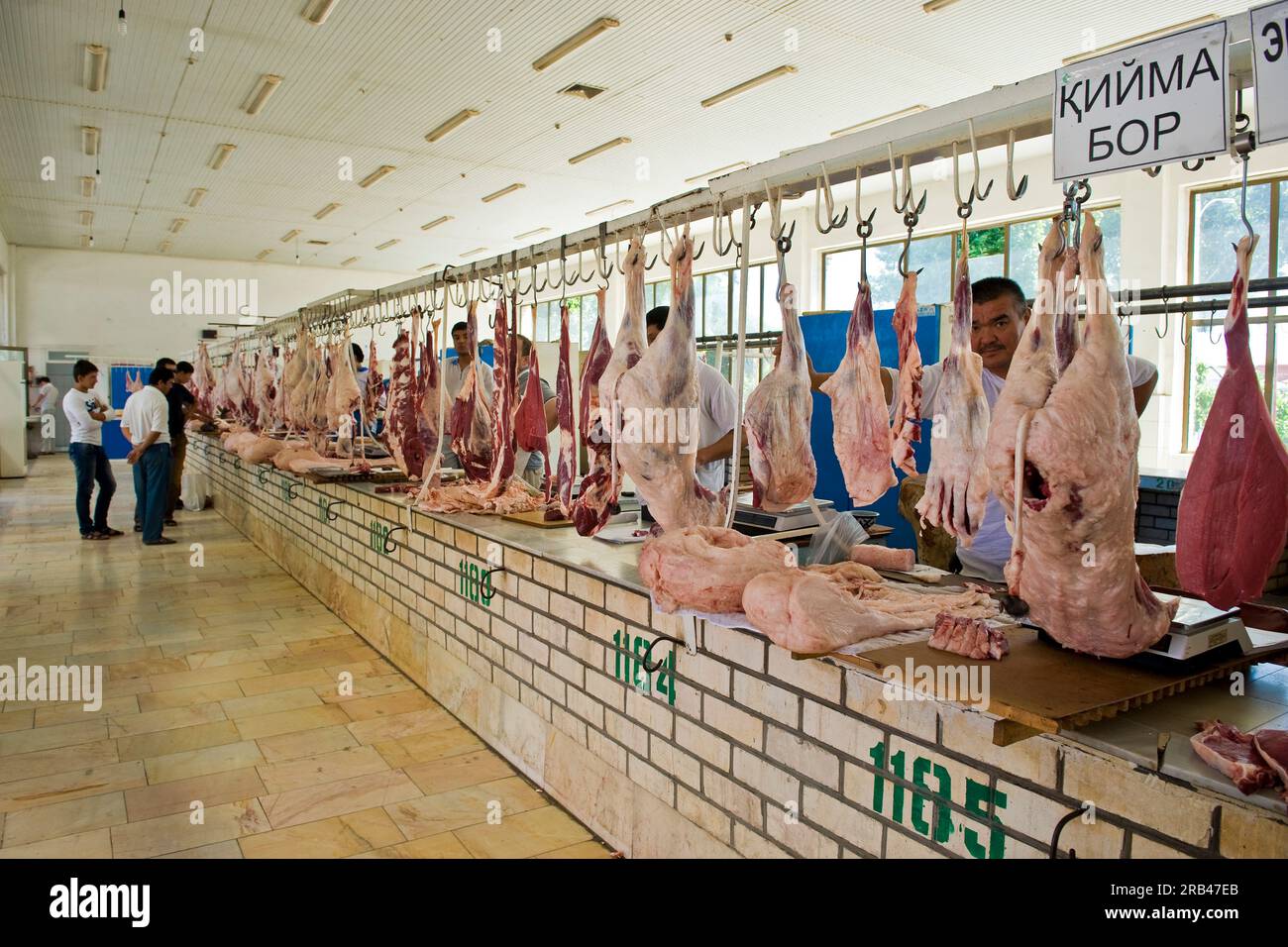 Uzbekistan, Margilan, butcher Stock Photo - Alamy