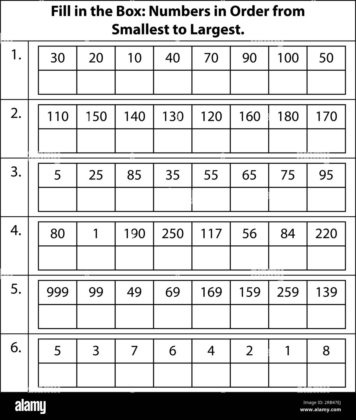 Ascending vs descending numbers counting and sorting outline diagram ... Ascending vs descending numbers counting and sorting outline diagram ...