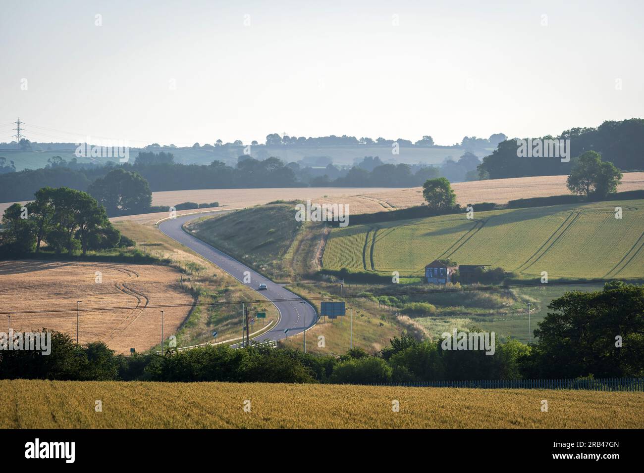 agricultural farm crop fields in england uk Stock Photo - Alamy