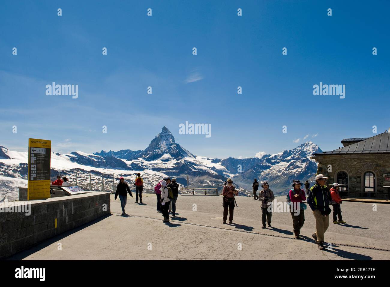 Switzerland, Canton Valais, Zermatt, Matterhorn view Stock Photo - Alamy