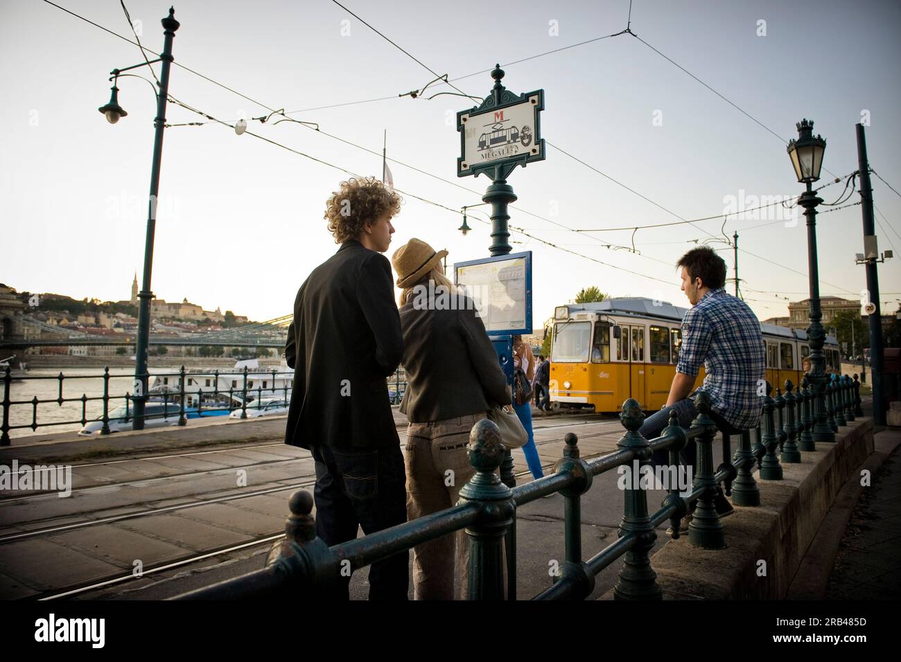 Hungary, Budapest, daily life, bus station Stock Photo - Alamy
