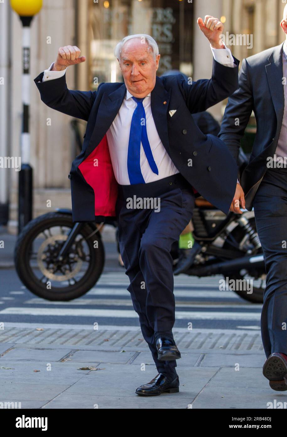 London, UK 7 July 2023 Sir Frederick Barclay arrives at the High Court ...