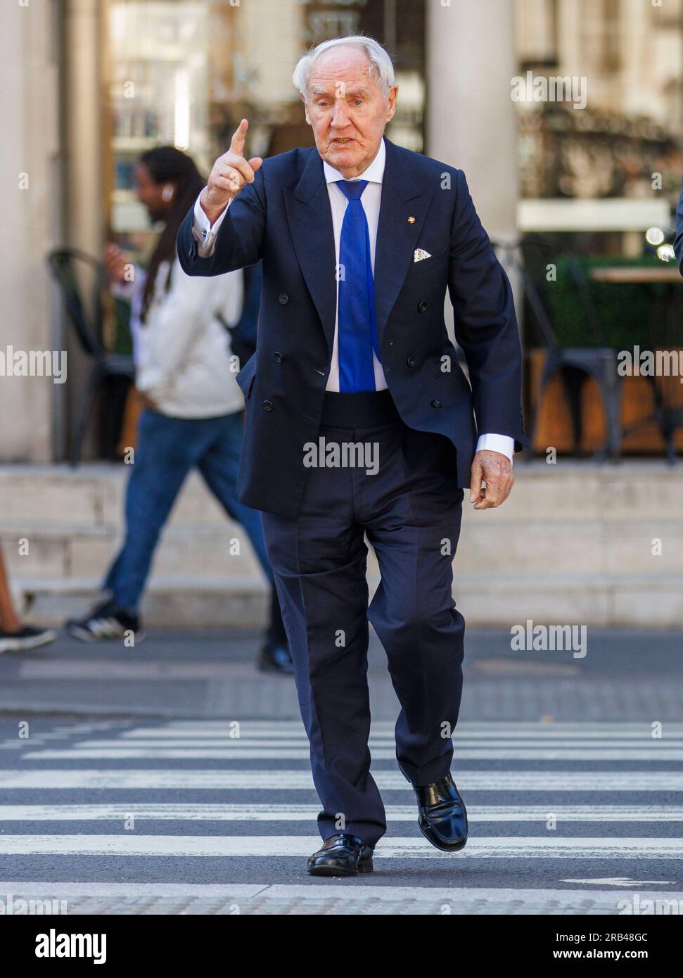 London, UK 7 July 2023 Sir Frederick Barclay arrives at the High Court ...