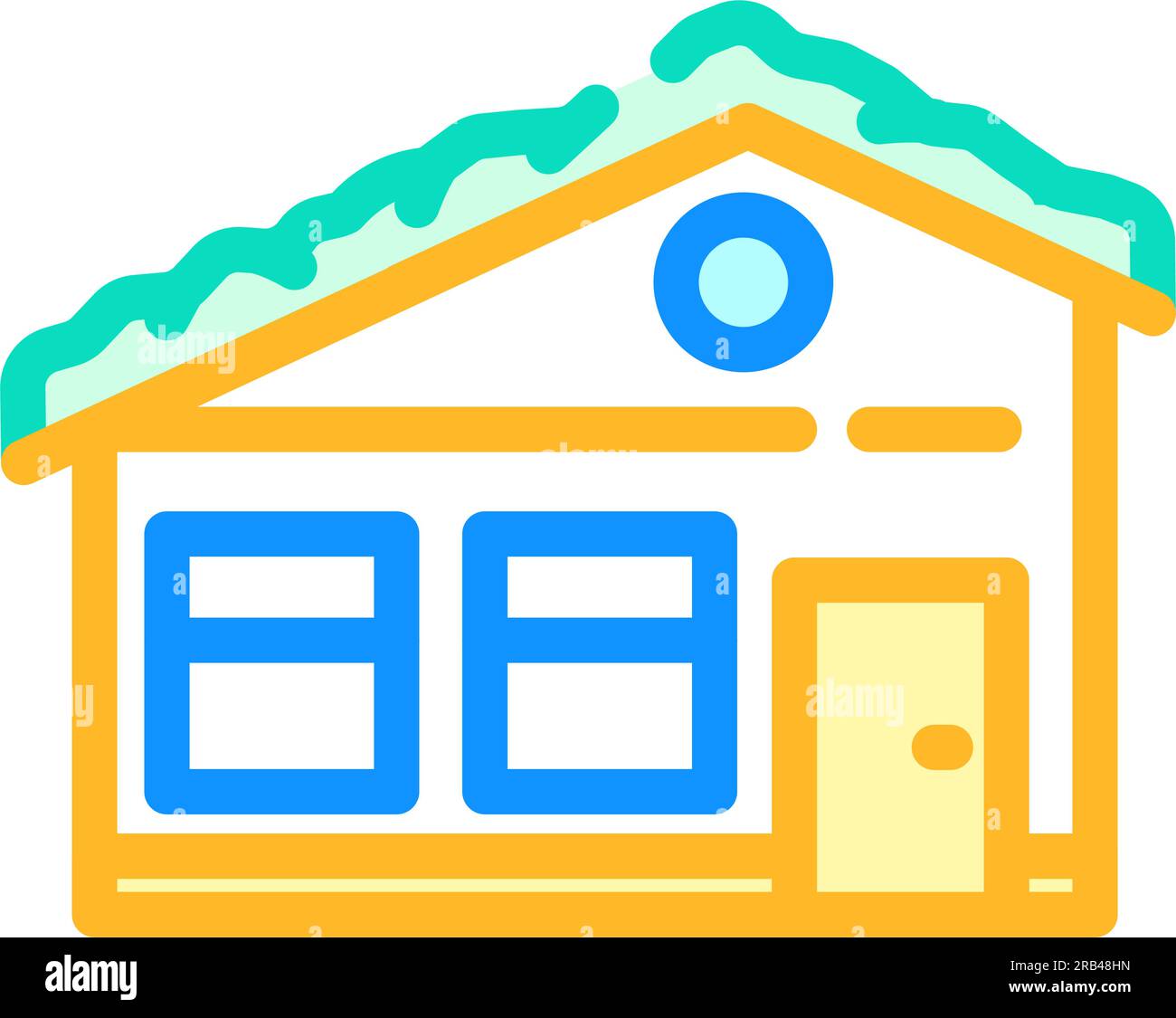 green roof environmental color icon vector illustration Stock Vector ...