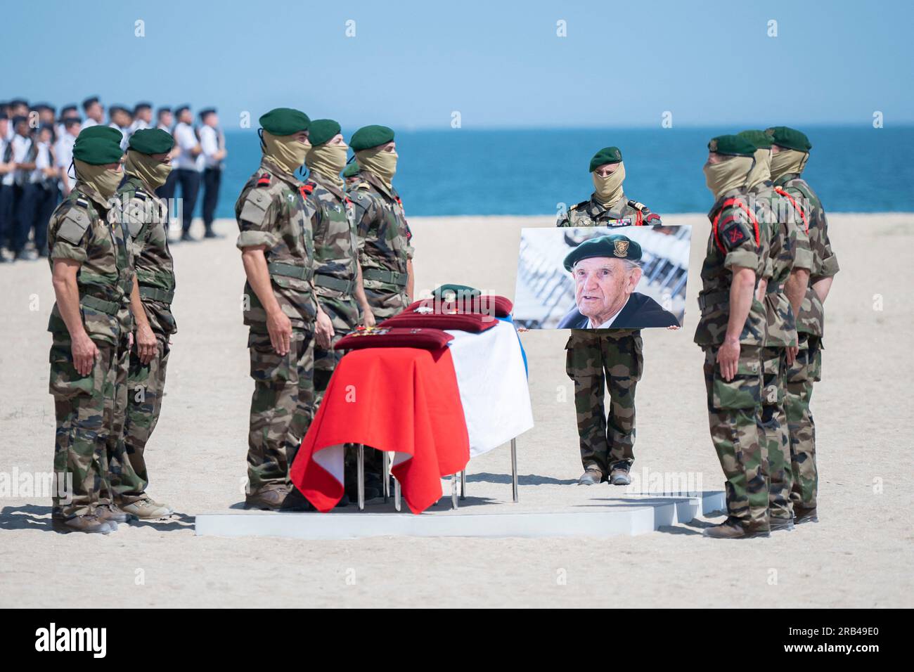 Ouistreham, France. 07th July, 2023. Commando Marine Special forces ...
