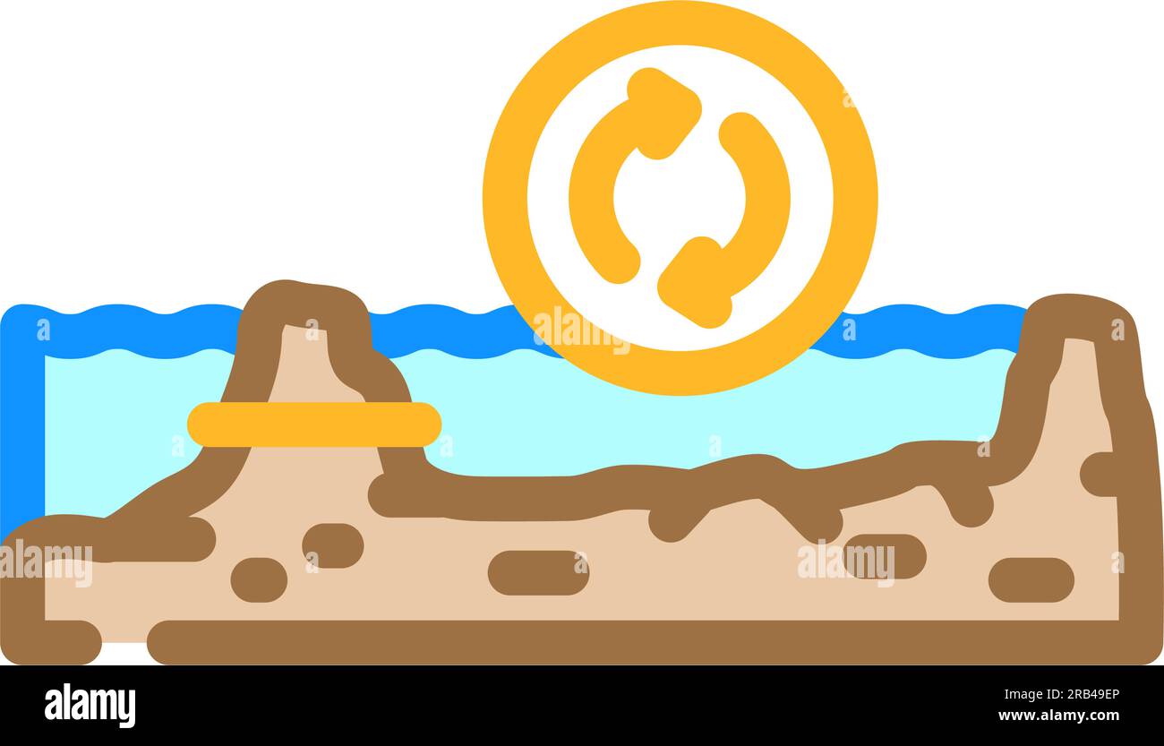 wetland restoration environmental color icon vector illustration Stock ...
