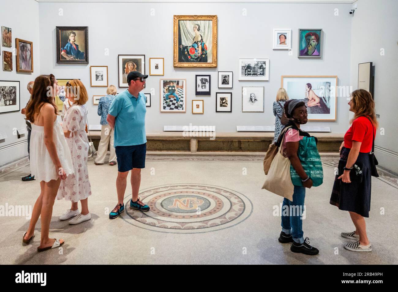 London, UK. 7th July, 2023. A revamped mezanine gallery - National Portrait Gallery has finally ...